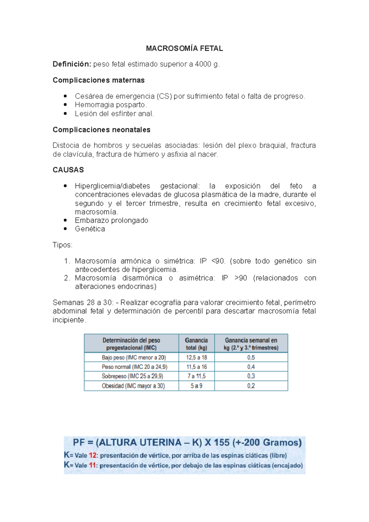 Macrosomía Fetal - MACROSOMÍA FETAL Definición: peso fetal estimado ...