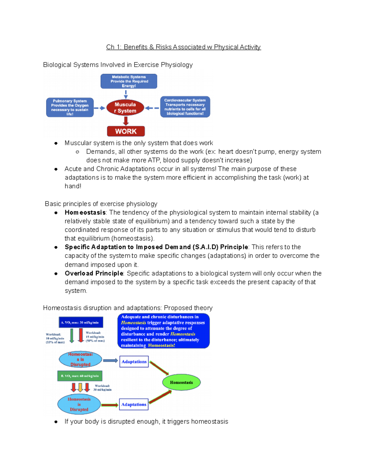 Exercise Testing and Prescription: Exam 1 Notes - Ch 1: Benefits ...