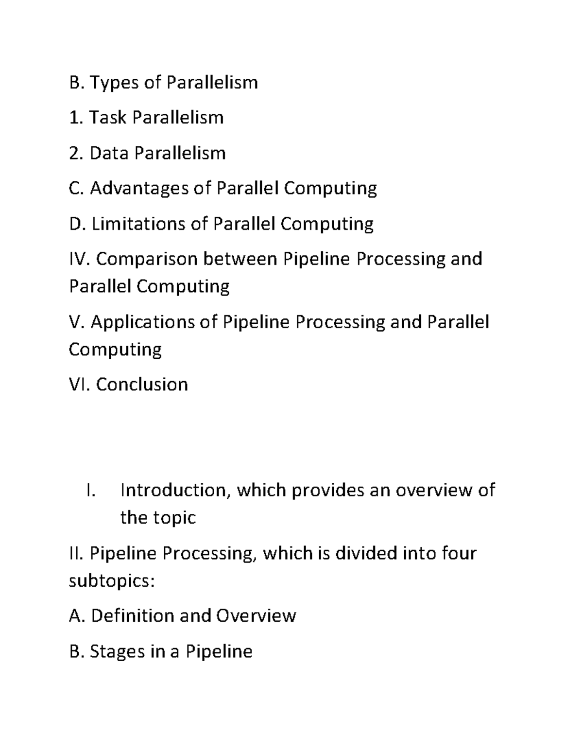 Pipeline processing and parallel computing 2 - B. Types of Parallelism ...