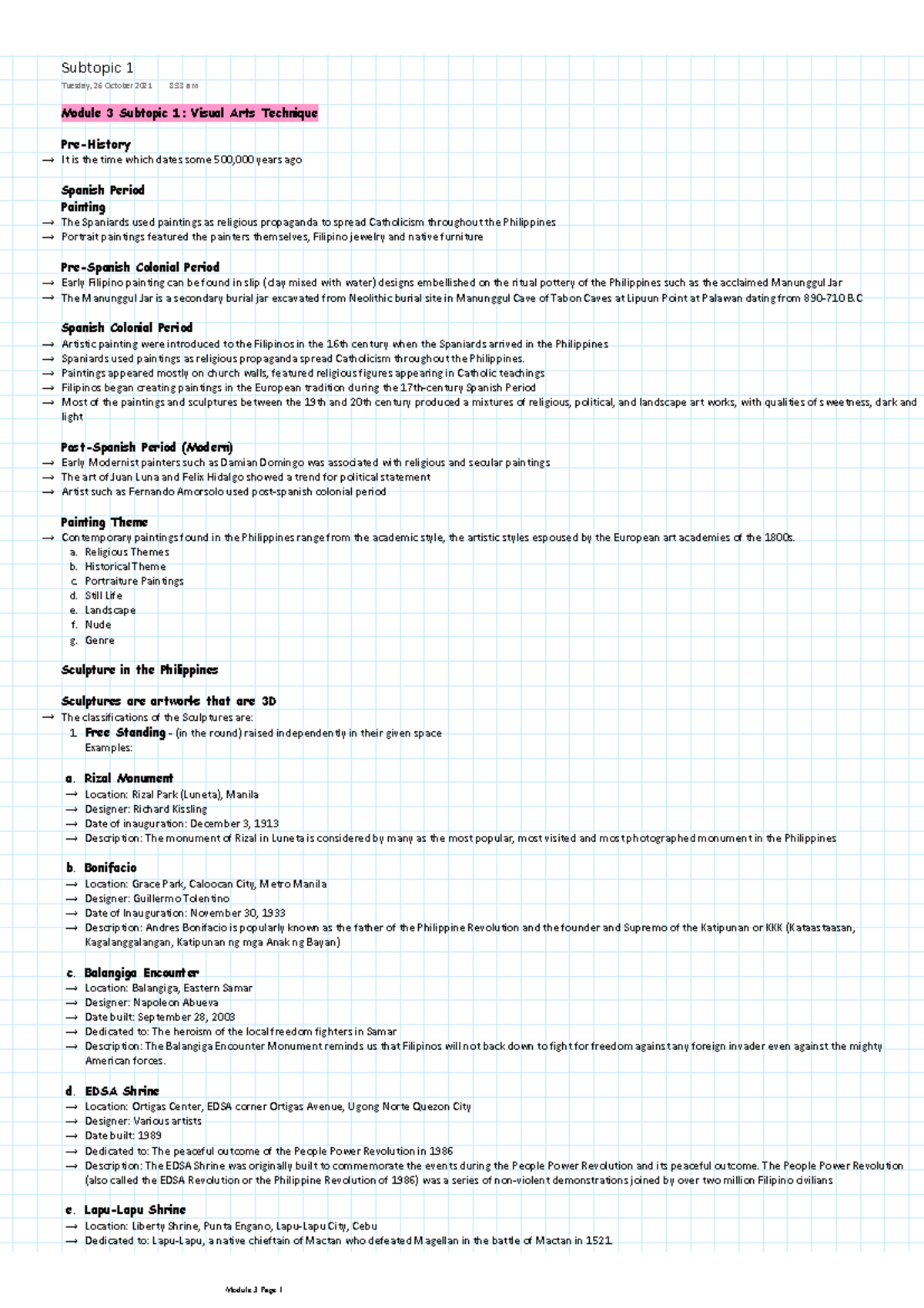 Contemporary Arts in Philippine Region Module 3 - Module 3 Subtopic 1 ...