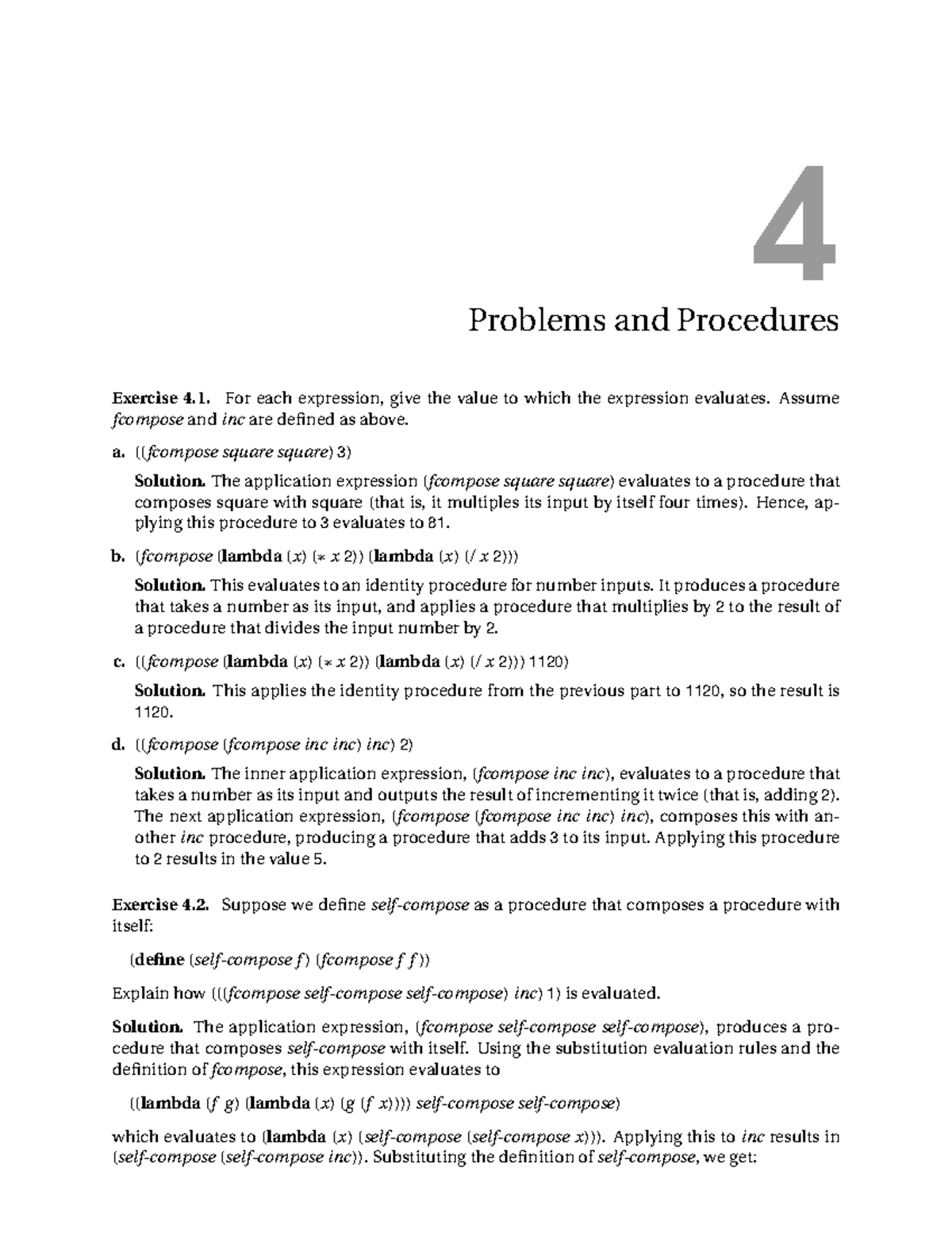Chapter 4 - 4 Problems and Procedures Exercise 4. For each expression ...