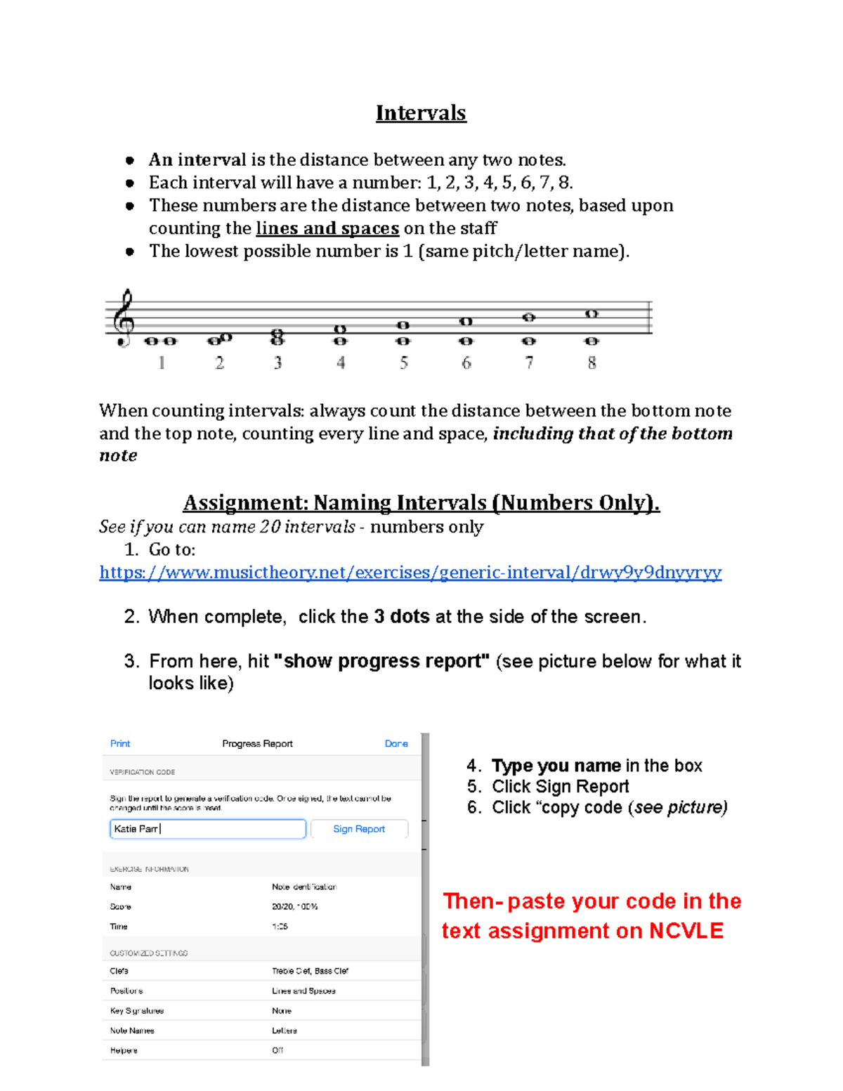 Intervals 1. Numbers Only - Intervals An interval is the distance ...
