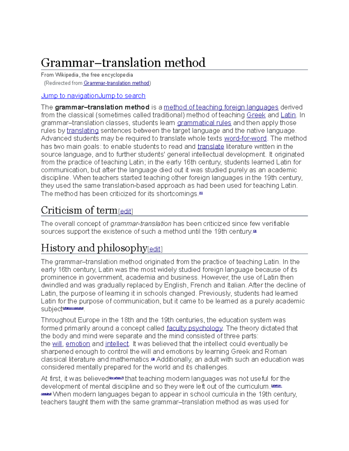 LTM Grammar Translation Method - Grammar–translation method From ...
