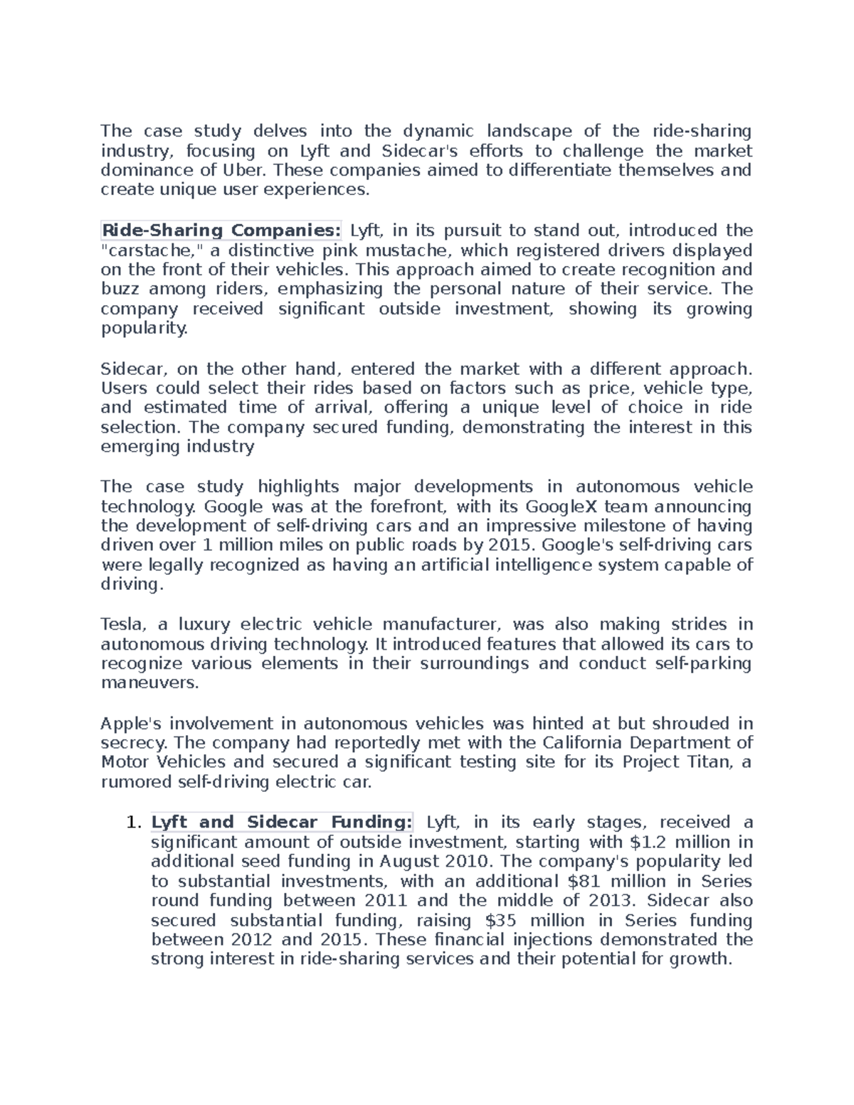 Case Study 1 - ddd - The case study delves into the dynamic landscape ...