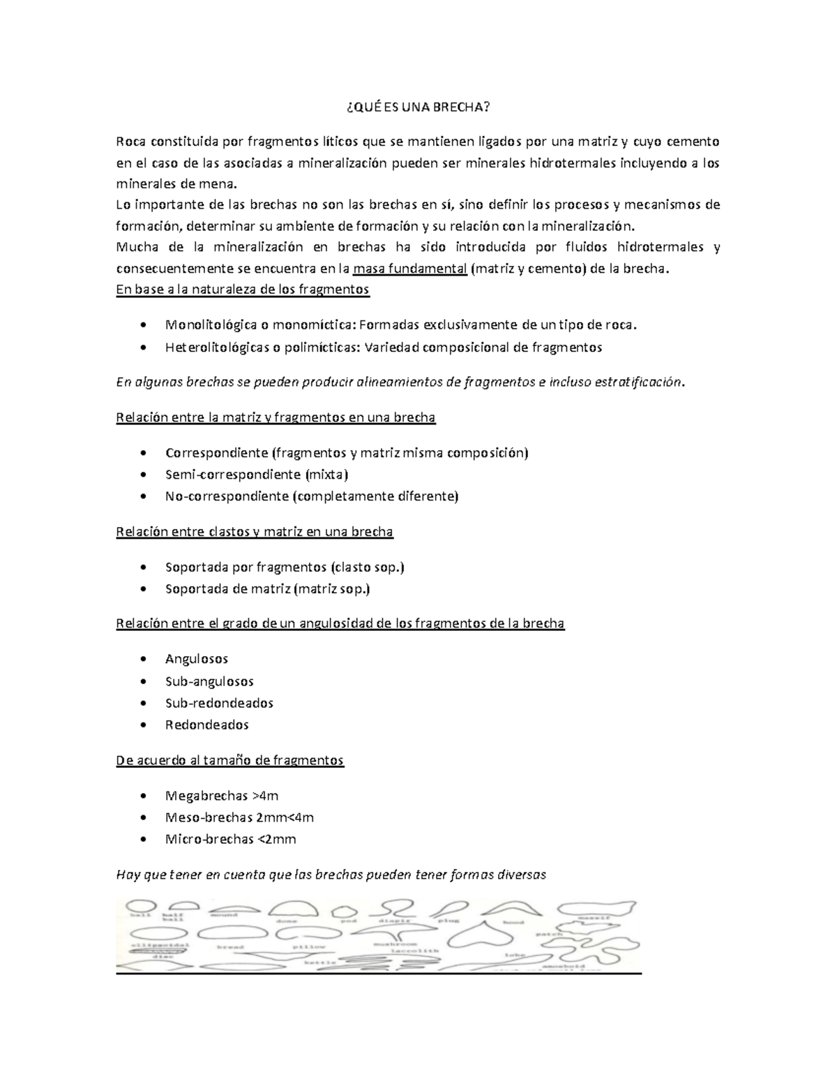 brechas clasificación - ¿QUÉ ES UNA BRECHA? Roca constituida por ...
