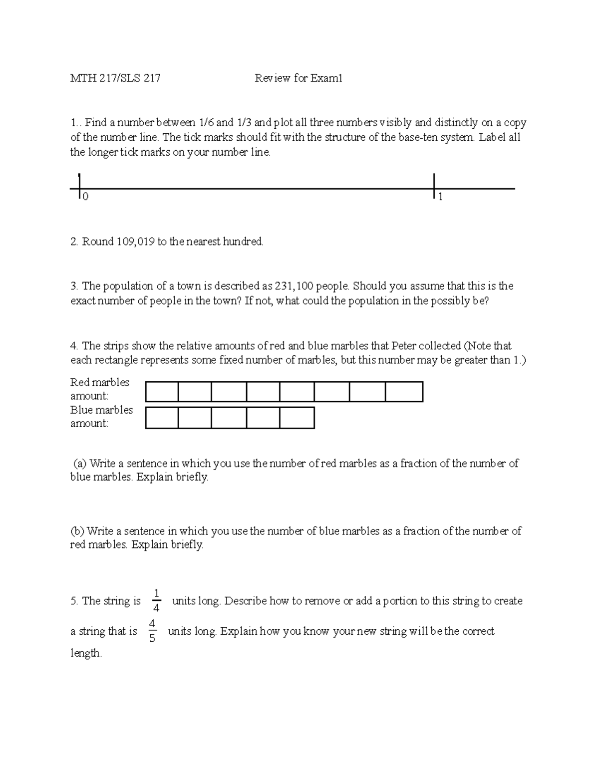 MTH 217 Review for Exam1 - MTH 217/SLS 217 Review for Exam 1.. Find a ...