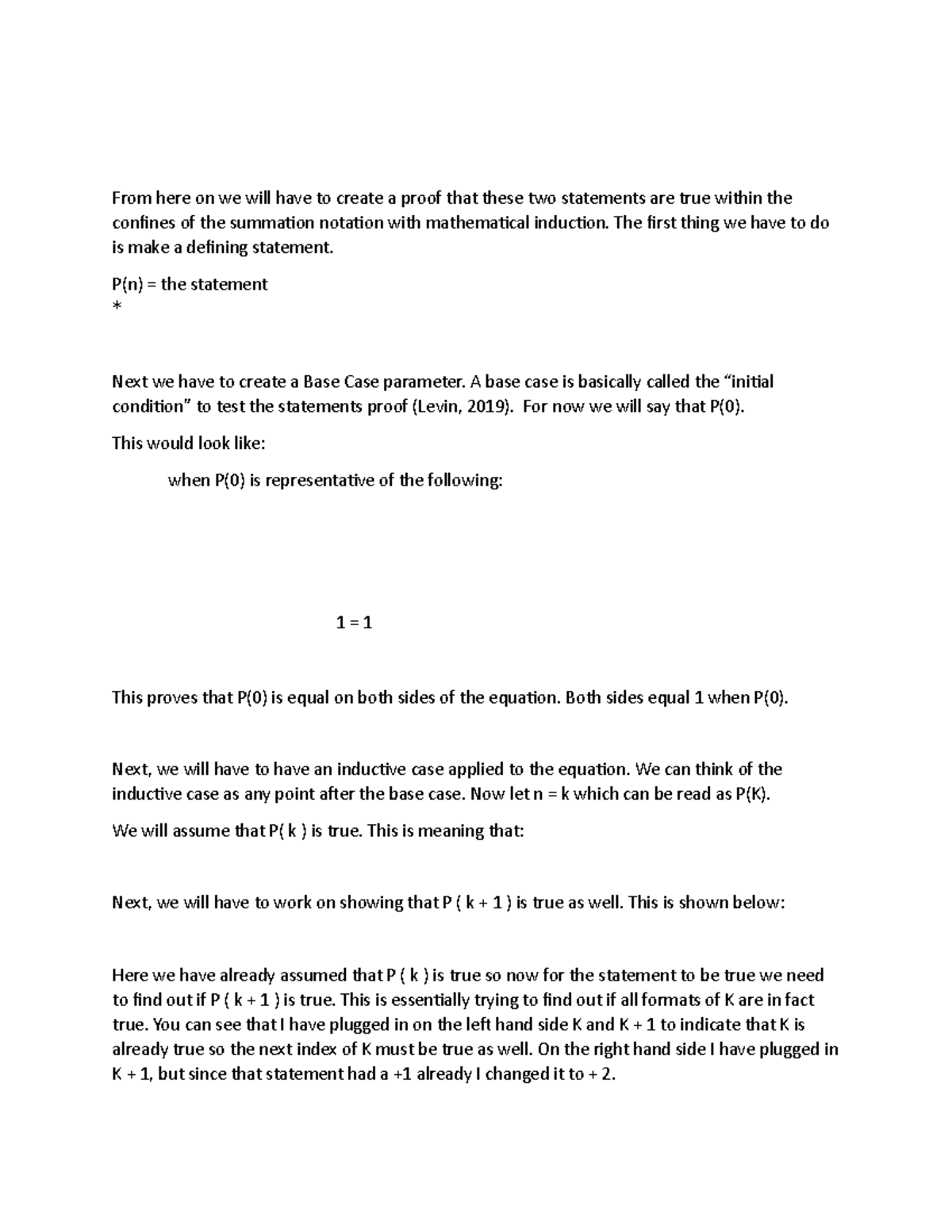 Math 1302 Unit 4 Discussion Assignment From Here On We Will Have To Create A Proof That These