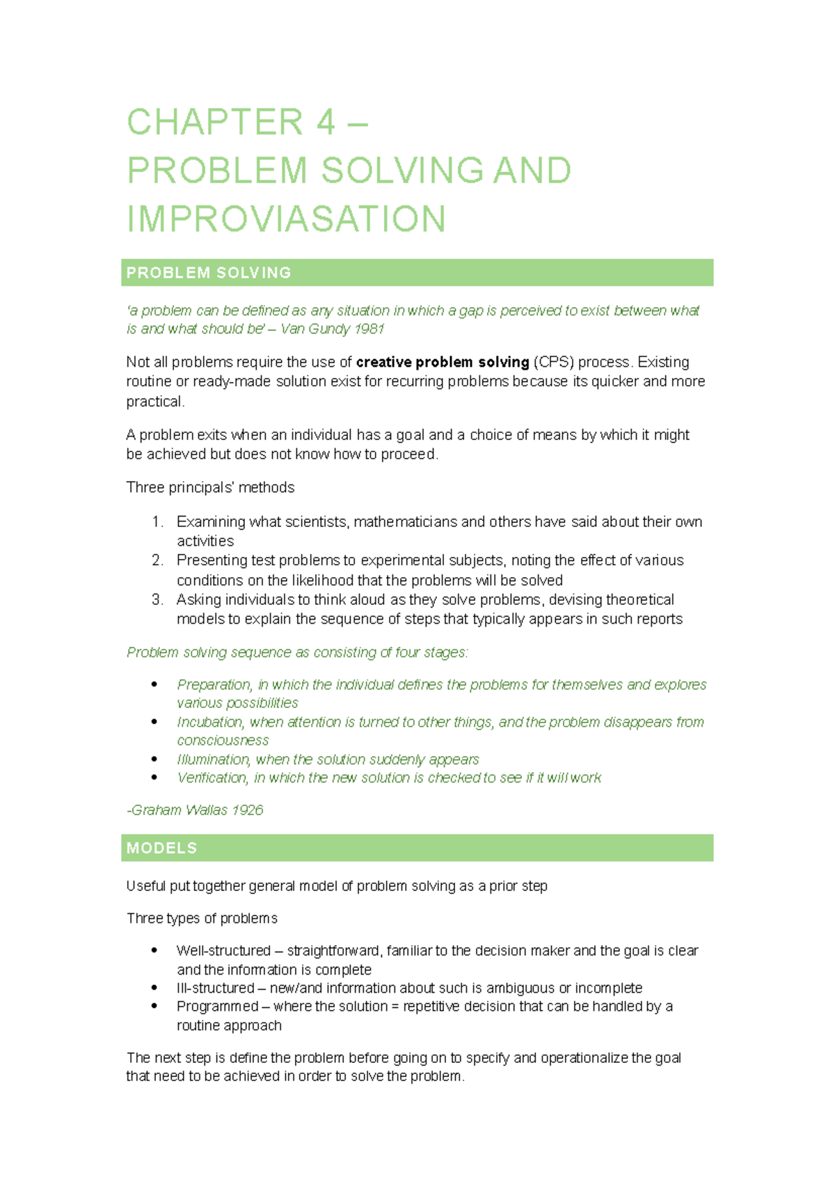 Module 01 international marketing - CHAPTER 4 – PROBLEM SOLVING AND ...