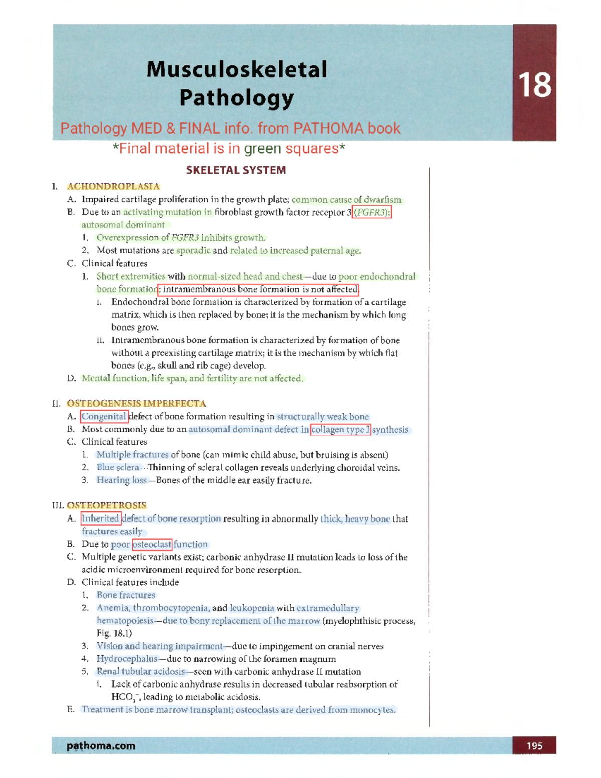 Pathoma-MSS 210326 190226 - Musculoskeletal Pathology ####### SKELETAL ...