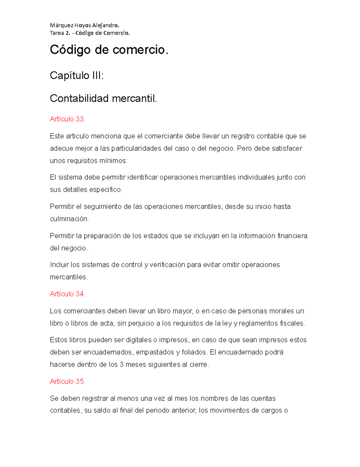 Código de comercio - Tarea 2. - Código de Comercio. Código de comercio ...