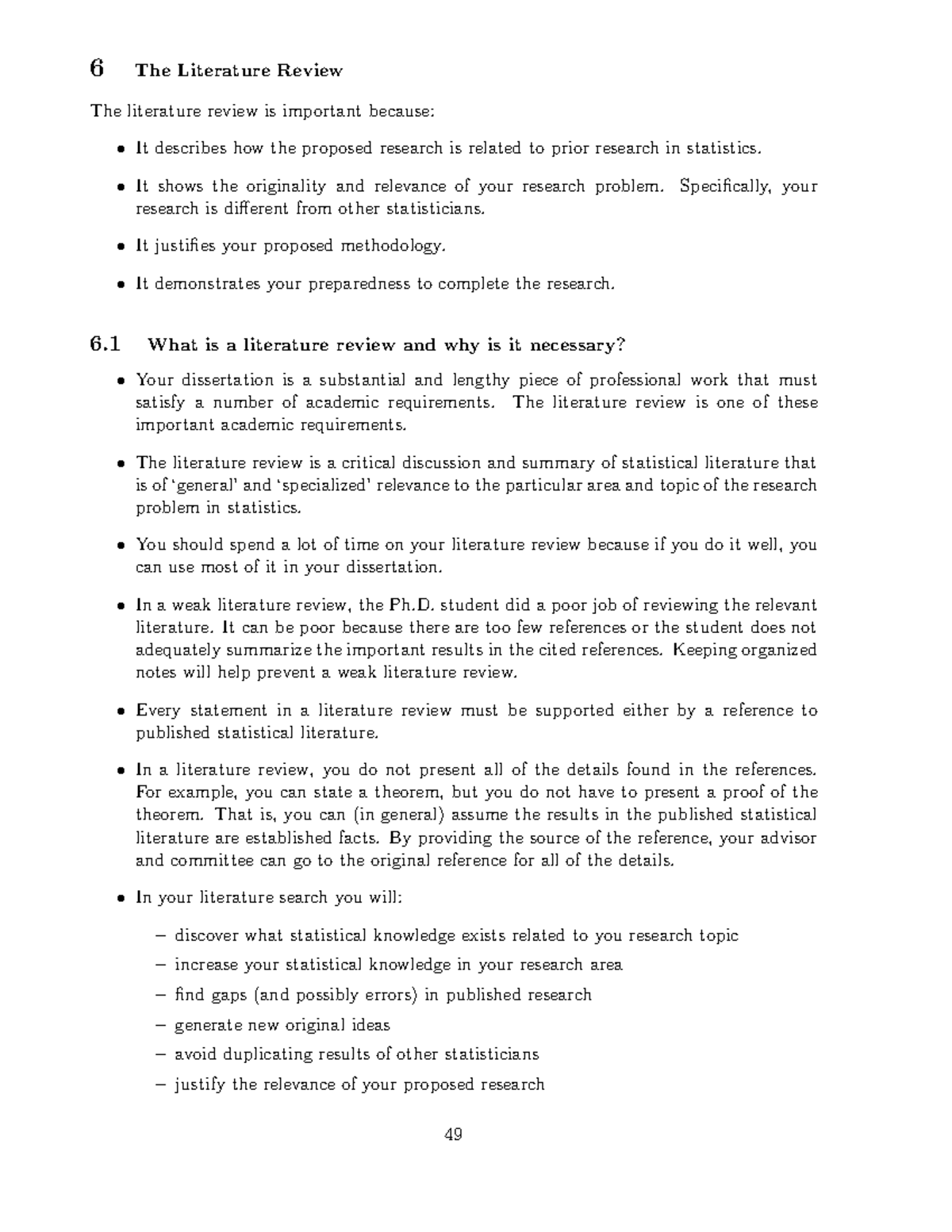 Phd6 - 6 The Literature Review The literature review is important ...