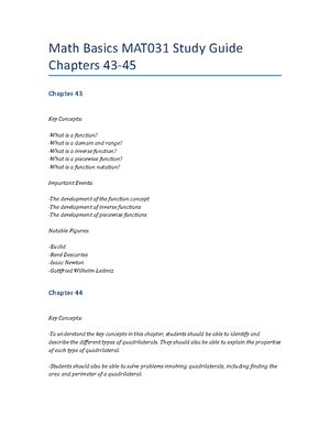 Math Basics MAT031 Study Guide Chapters 34-36 - Math Basics MAT031 ...