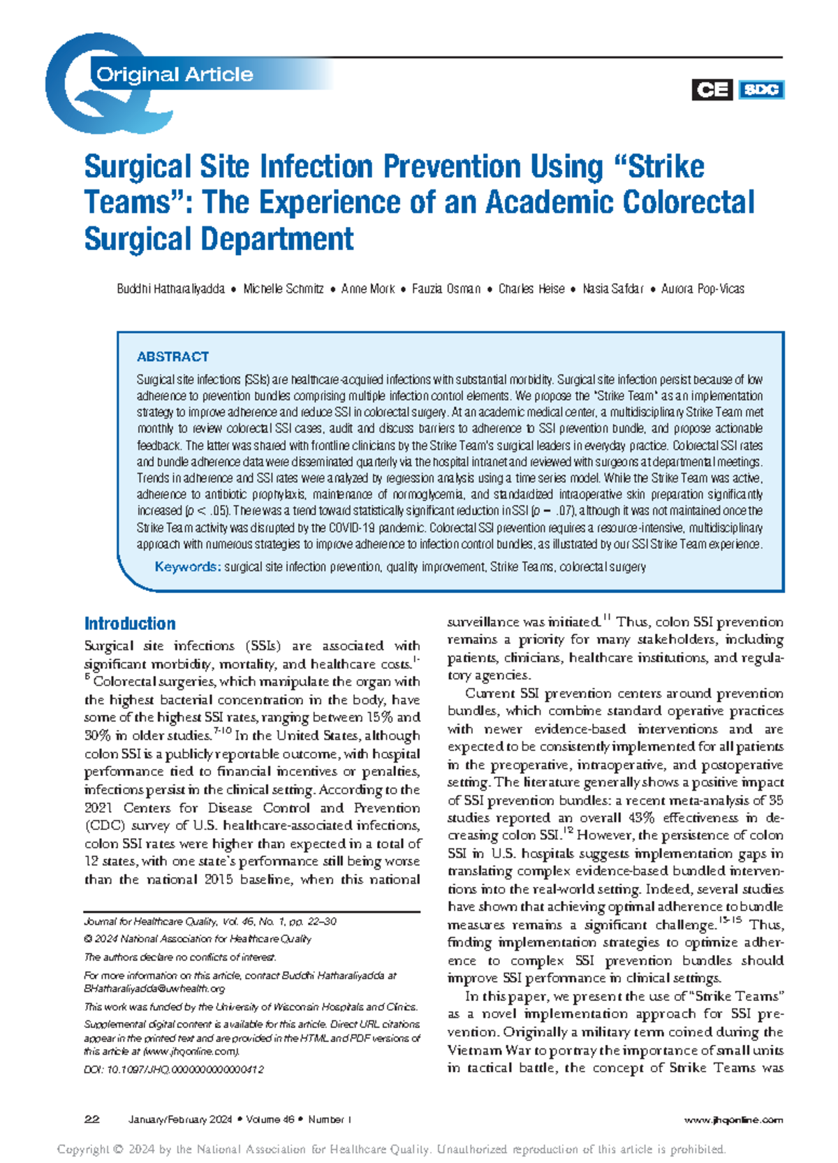 Surgical Site - Surgical site infection persist because of low adherence to prevention bundles ...