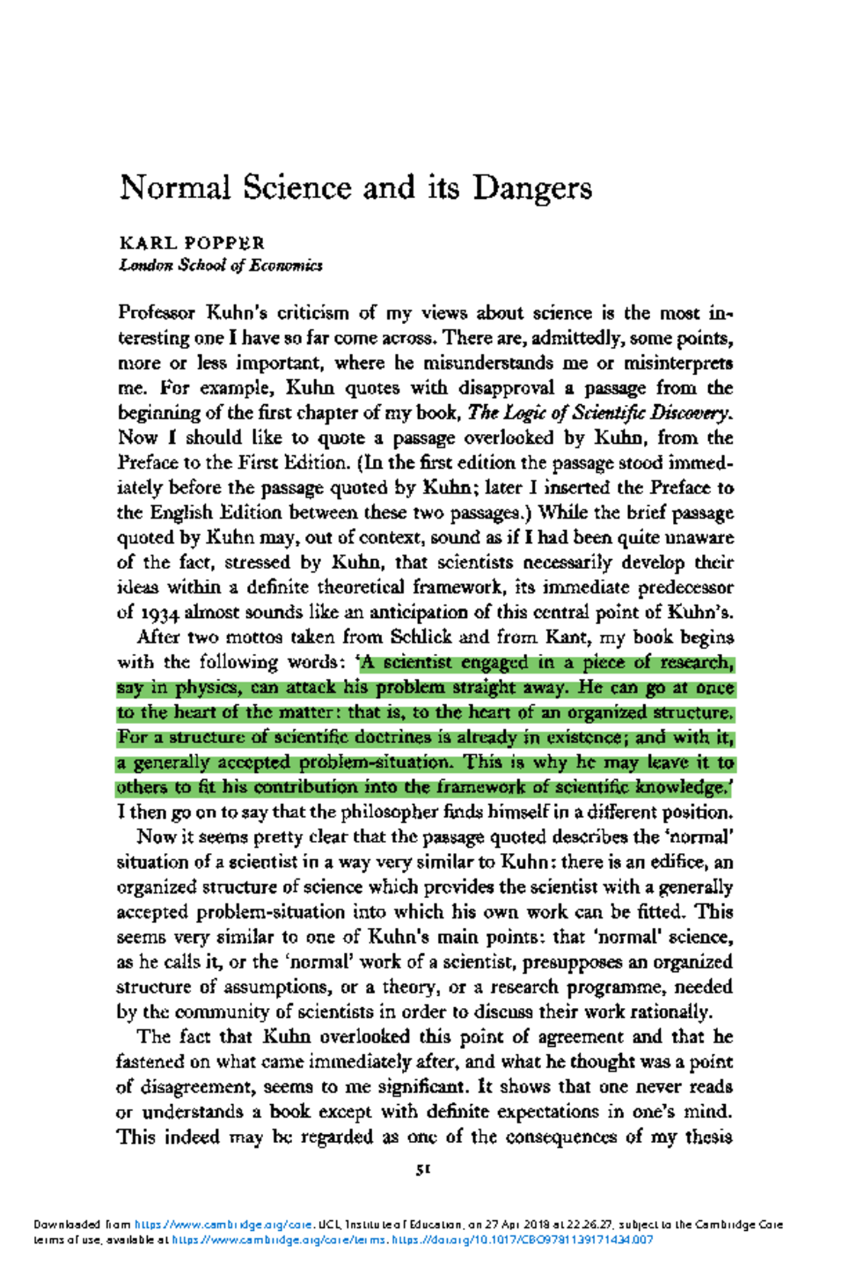 Normal science and its dangers - Normal Science and its Dangers KARL ...