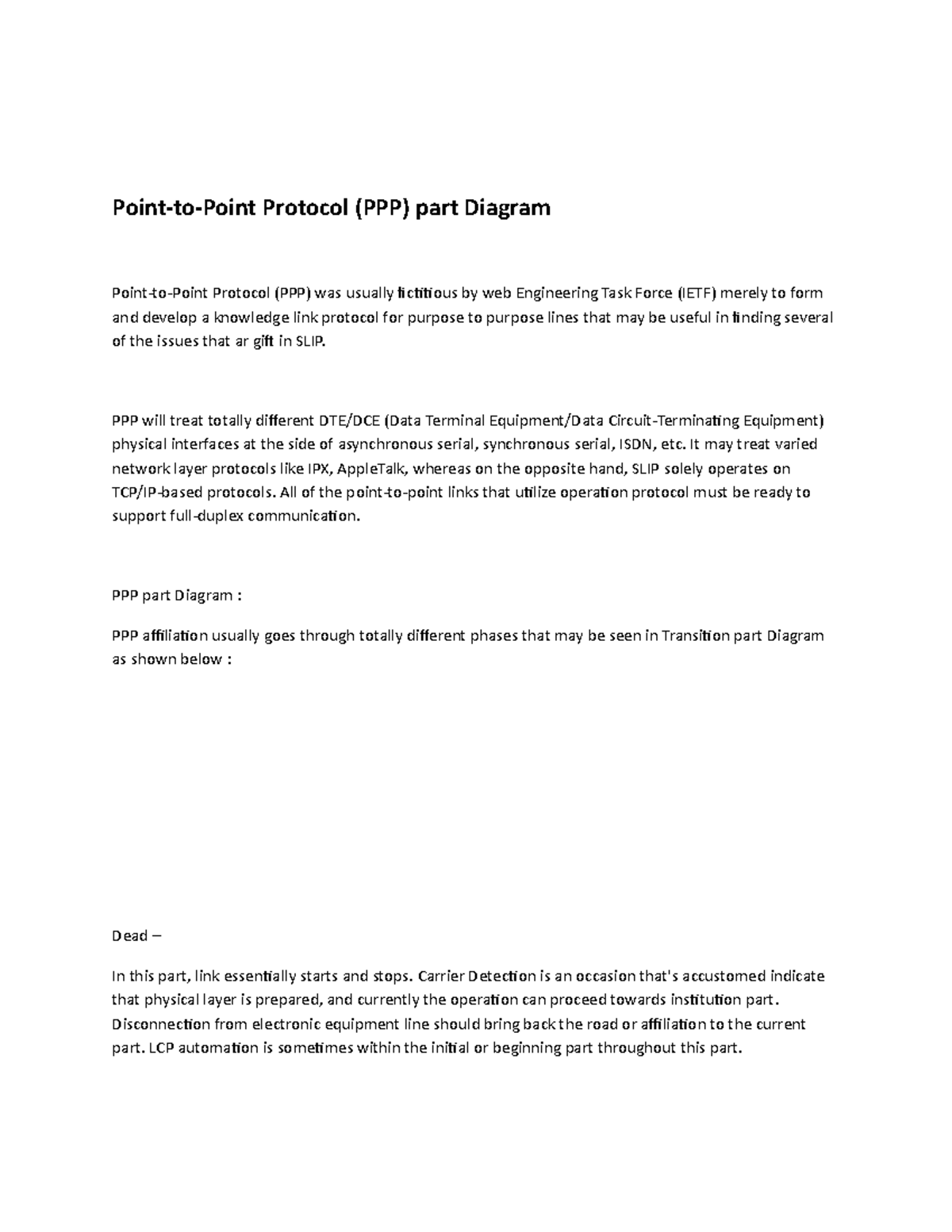 Point-to-Point Protocol (PPP) part Diagram - Point-to-Point Protocol ...