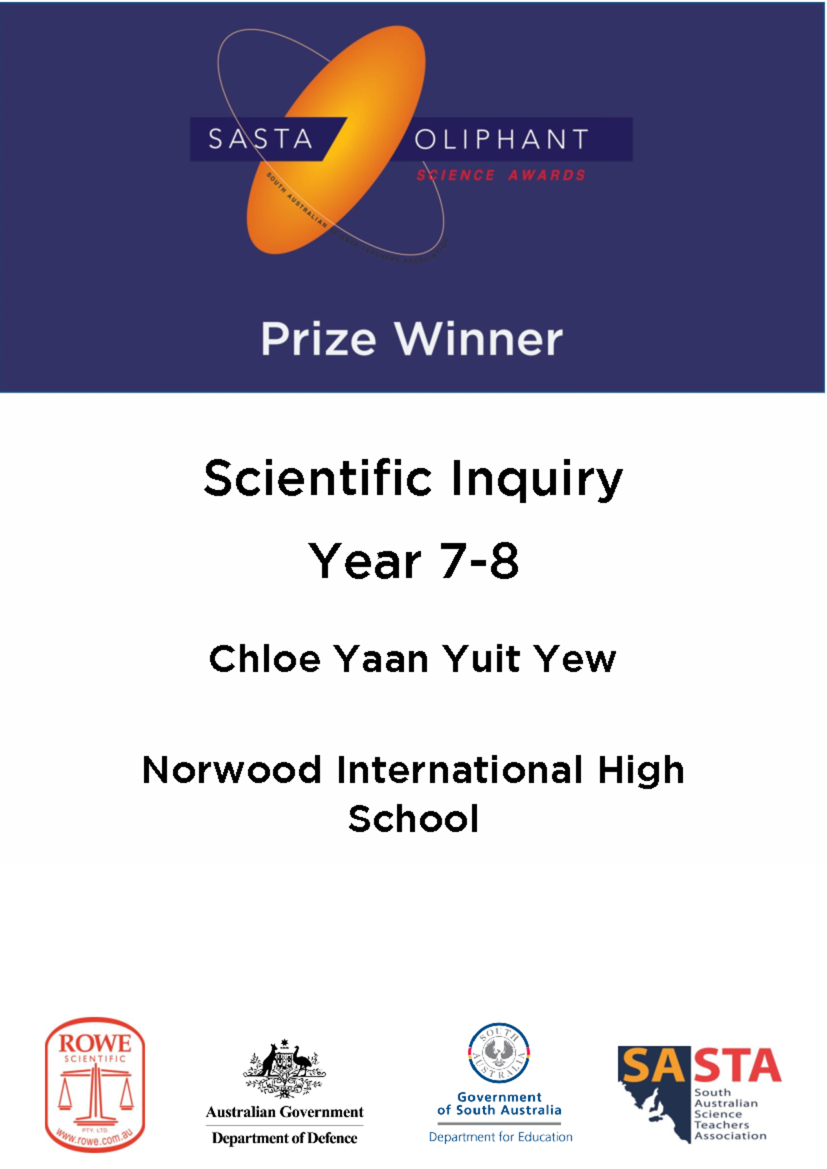 Bio assignmnet - yep - Scientific Inquiry Year 7 - 8 Chloe Yaan Yuit ...
