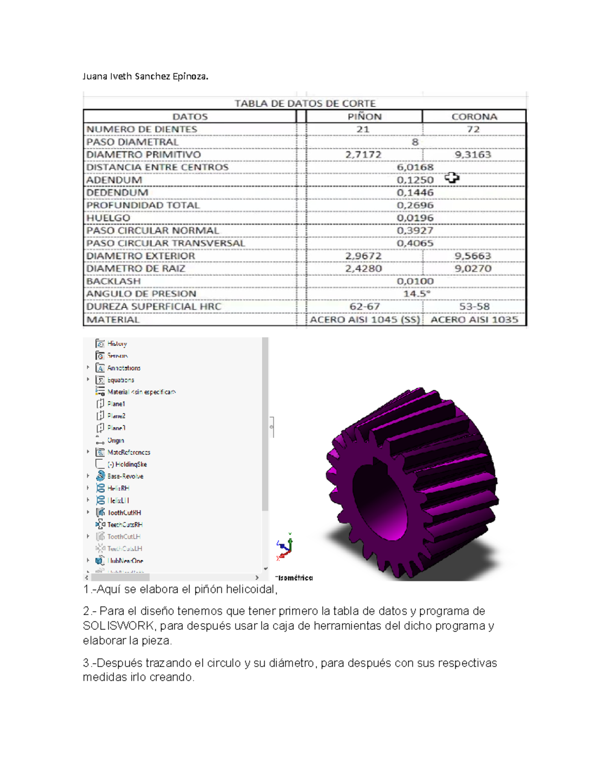 Engranajes Helicoidales - Juana Iveth Sanchez Epinoza. 1.-Aquí se ...