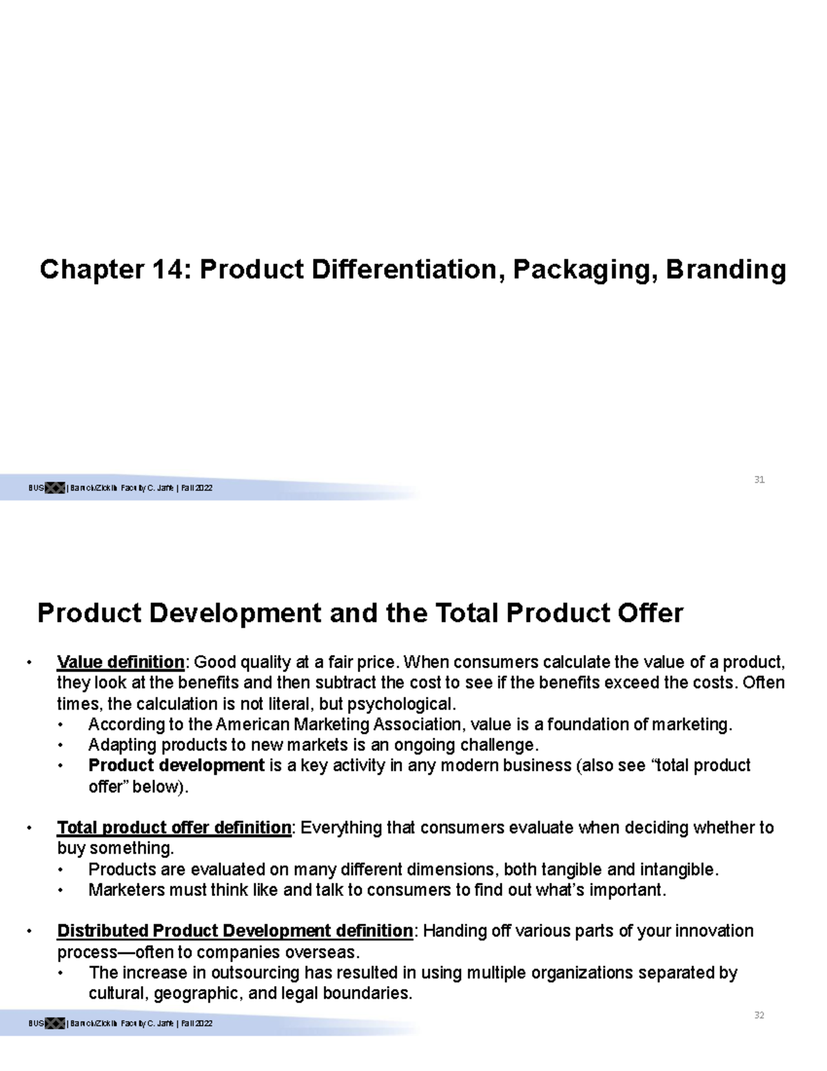 Chapter 14- Product Differentiation, Packaging, Branding - Jaffe | Fall ...