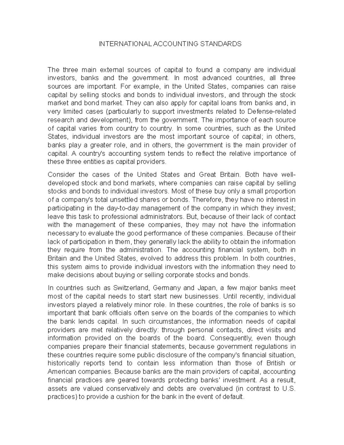 International Accounting Standards - INTERNATIONAL ACCOUNTING STANDARDS ...