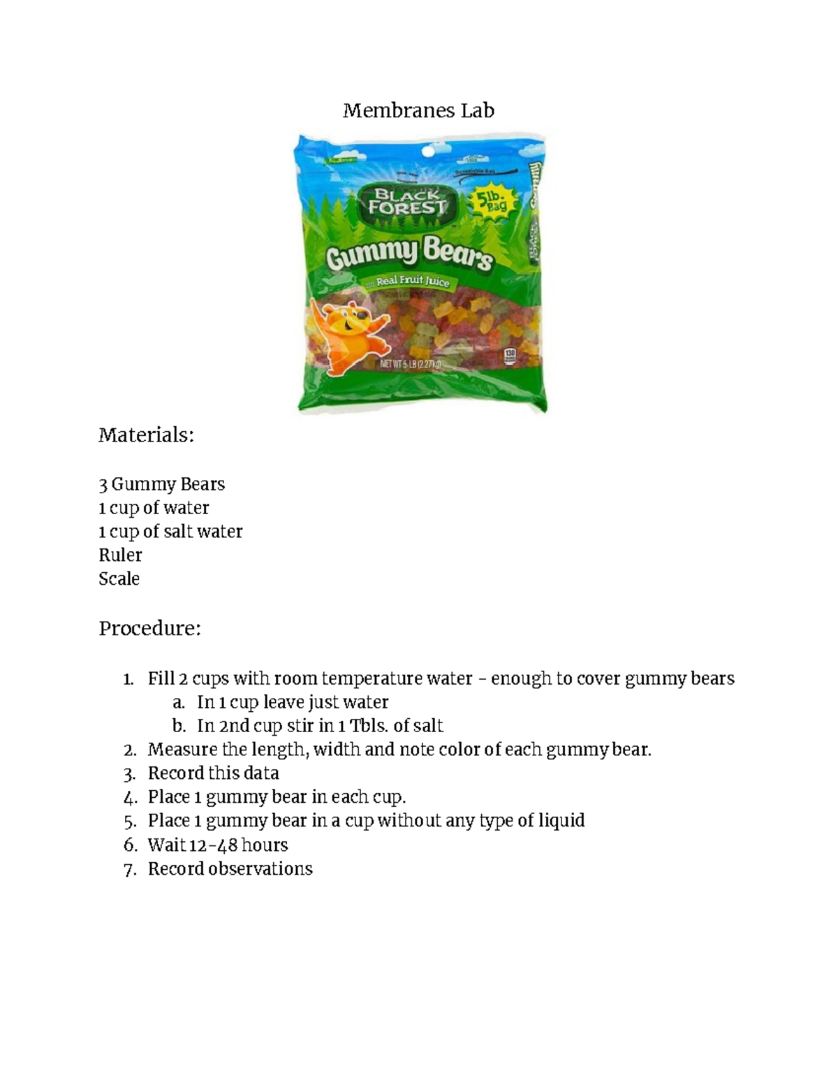 Copy of Project 3 Membranes Lab Write-Up 24-25 - Membranes Lab ...