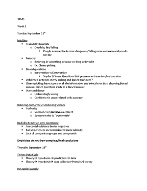 Week 4 - Notes from slides - Week 4: Single Subject Design & Baseline ...