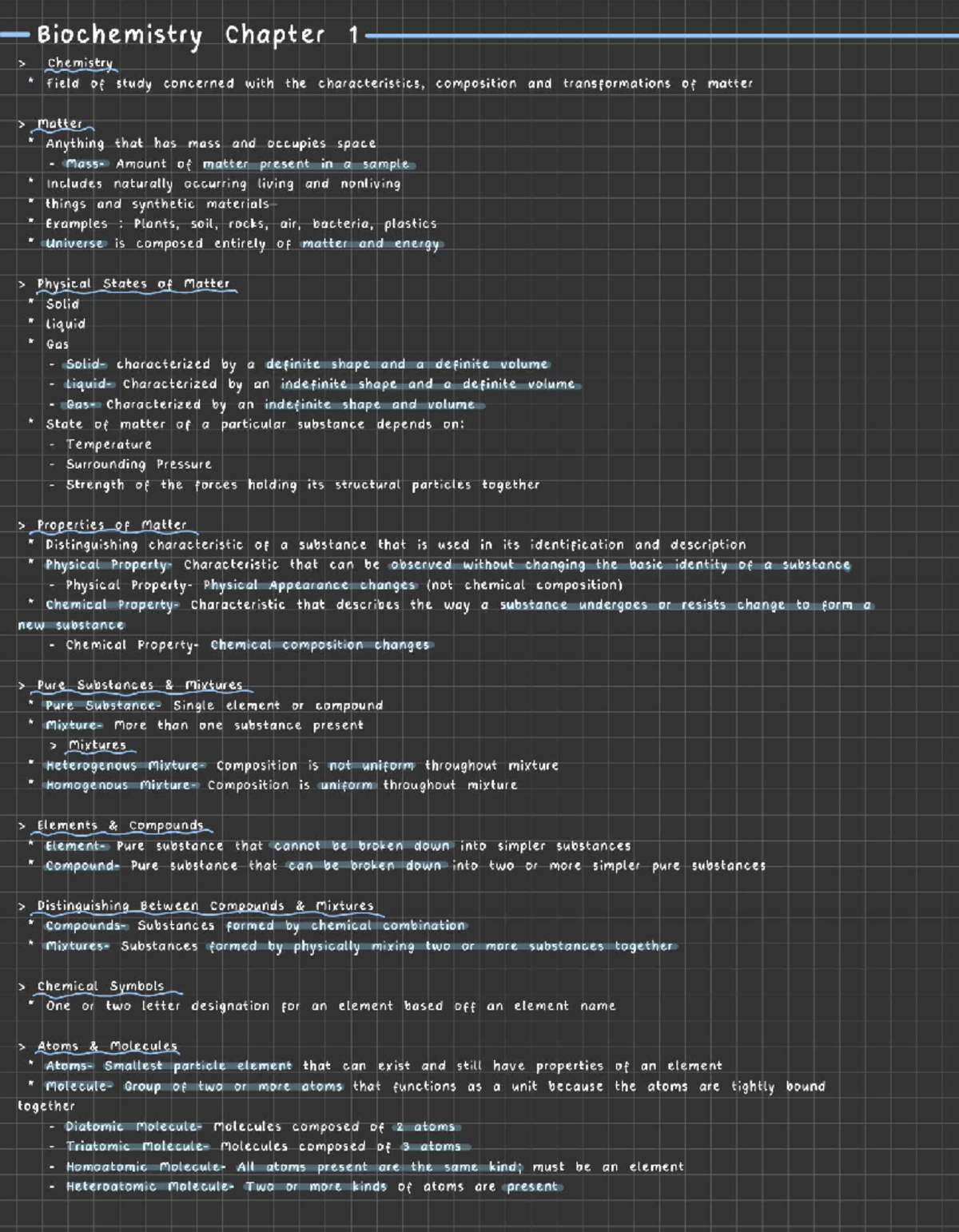 Biochemistry Chapter 1 - CHEM 281 - Studocu