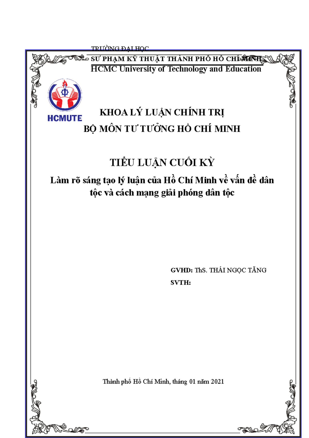 TT-HCM - zzz - KHOA LÝ LUẬN CHÍNH TRỊ BỘ MÔN TƯ TƯỞNG HỒ CHÍ MINH TIỂU ...