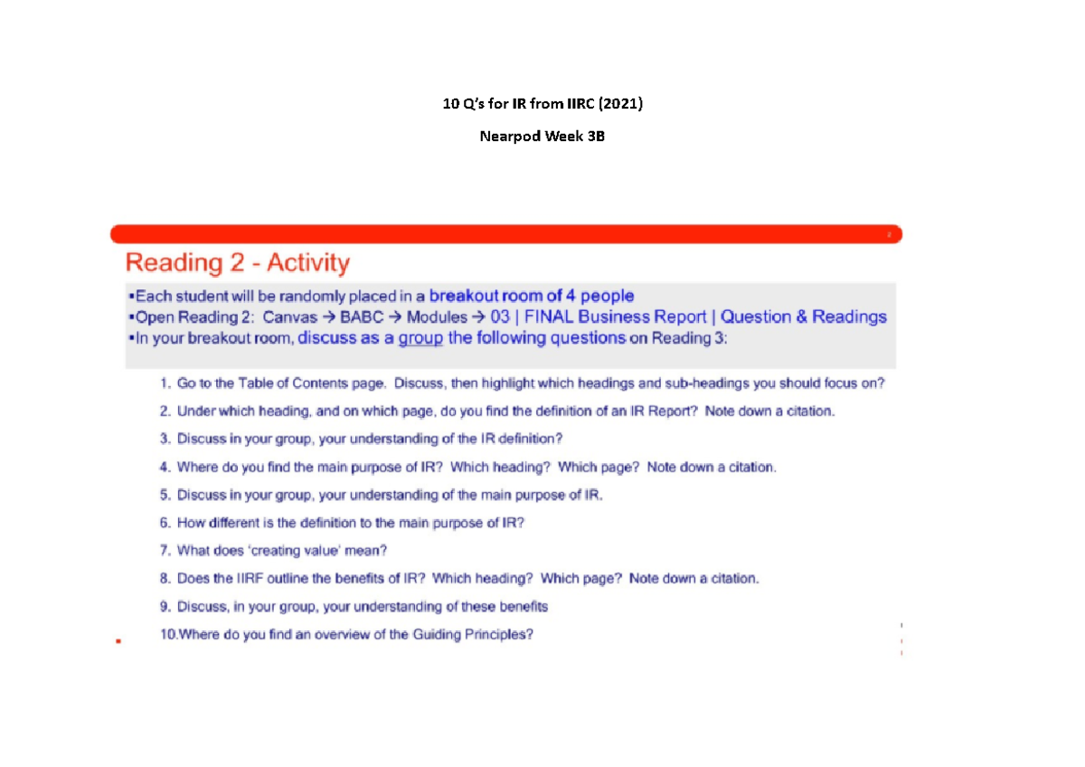 10 Qs from IIRC (2021) - 1111 - 31266 - 10 Q’s for IR from IIRC (2021 ...