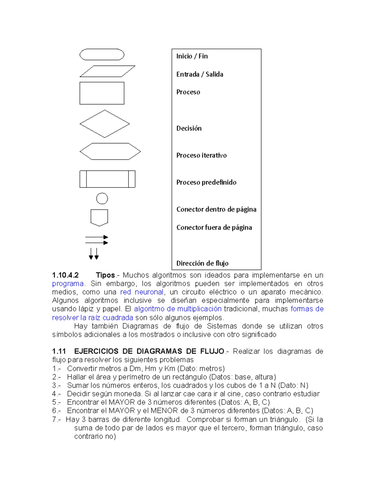 Diagramas DE Flujo - Inicio / Fin Entrada / Salida Proceso Decisión ...