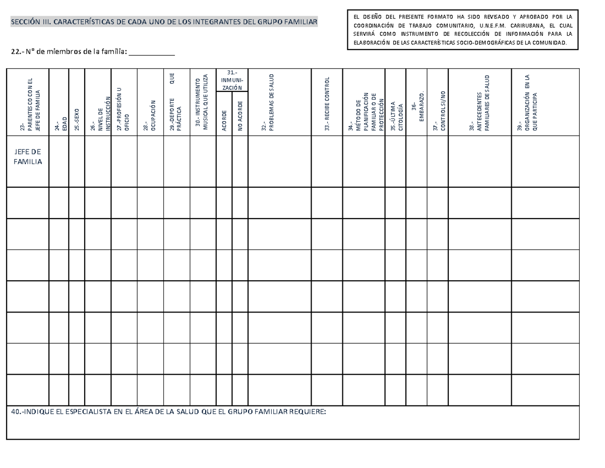 Censo Socioeconómico DE Comunidades 2021-1HOJA # 3 - SECCIÓN III ...