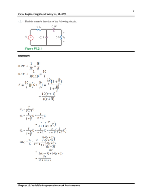 Solution ch9-ECCE3016 - 2 Irwin, Basic Engineering Circuit Analysis, 10/E SOLUTION: Chapter 9 ...