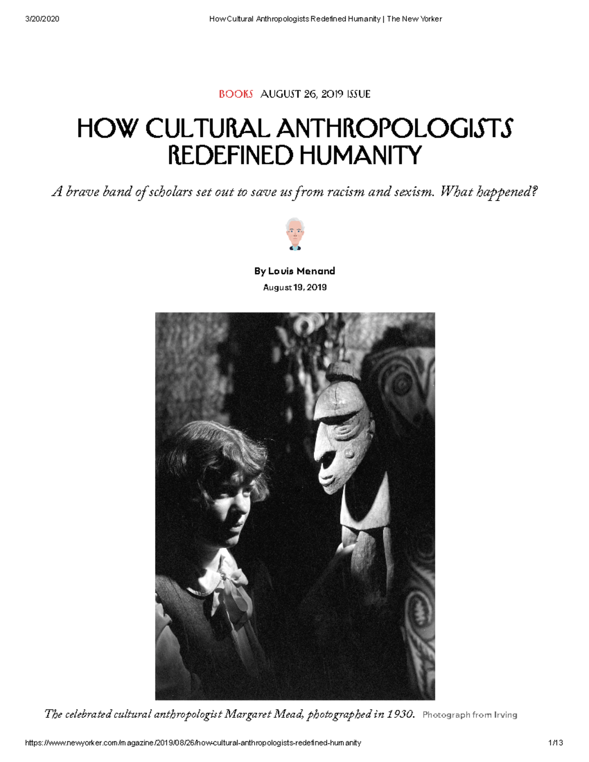2 - Menand - How Cultural Anthropologists Redefined Humanity - Books ...