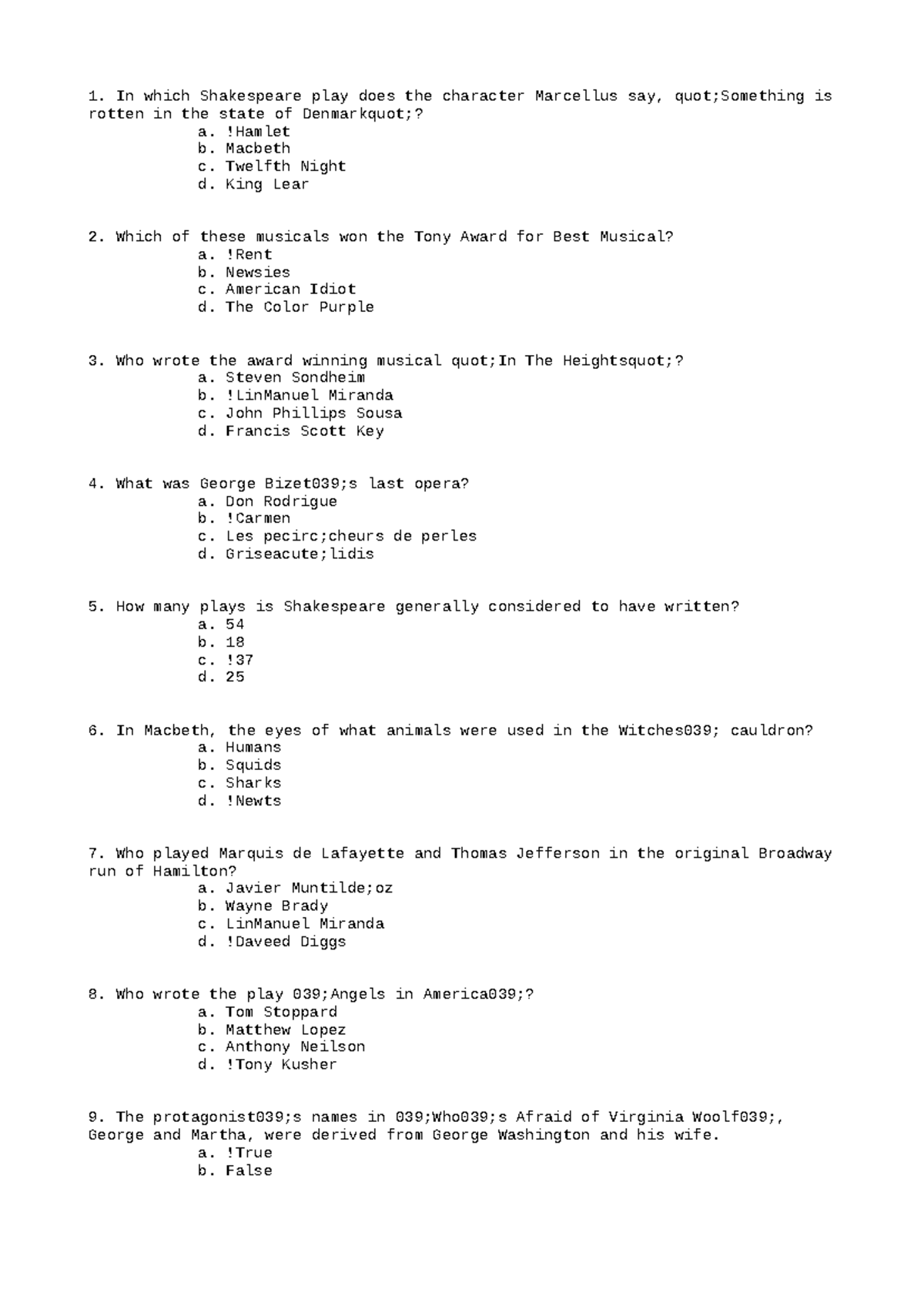 DANC172 Progress Report Spring 2023 5 - In which Shakespeare play does ...