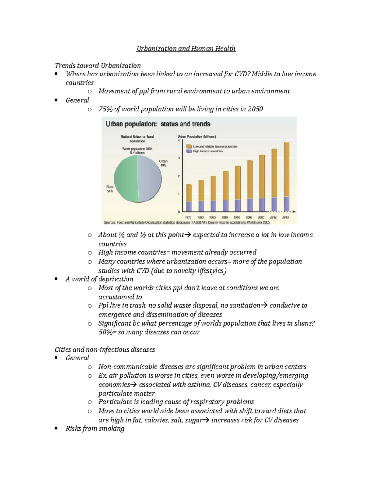 22. Urbanization and Human Health - air pollution is worse in cities ...
