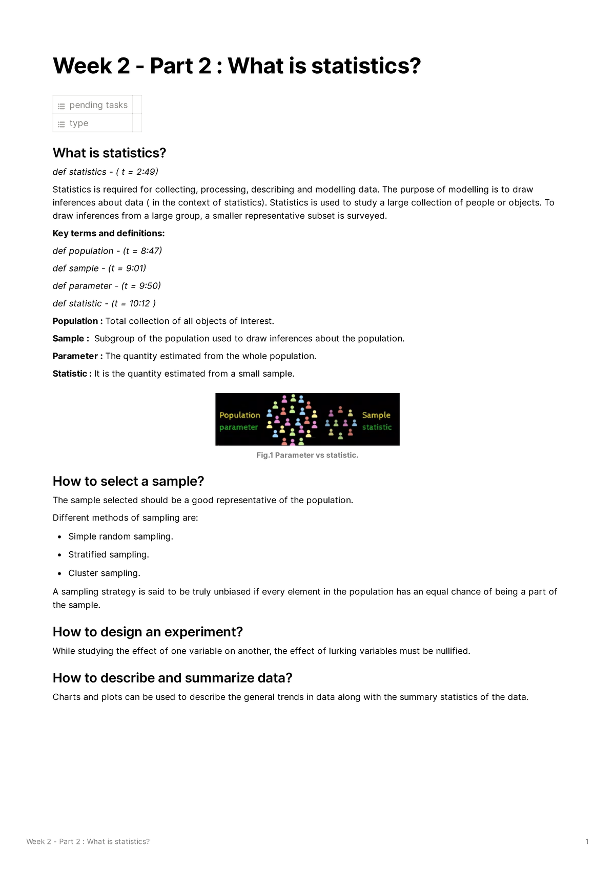 Week 2 Part 2 What Is Statistics Data Analytics Studocu
