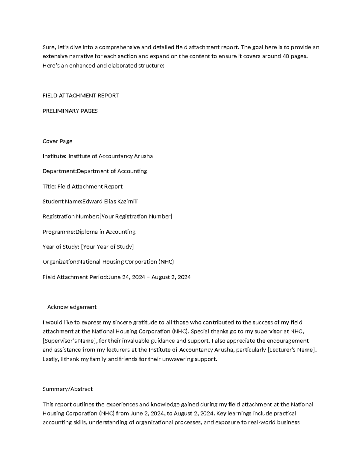 Fieldreport - FIELD REPORT - Sure, let's dive into a comprehensive and ...