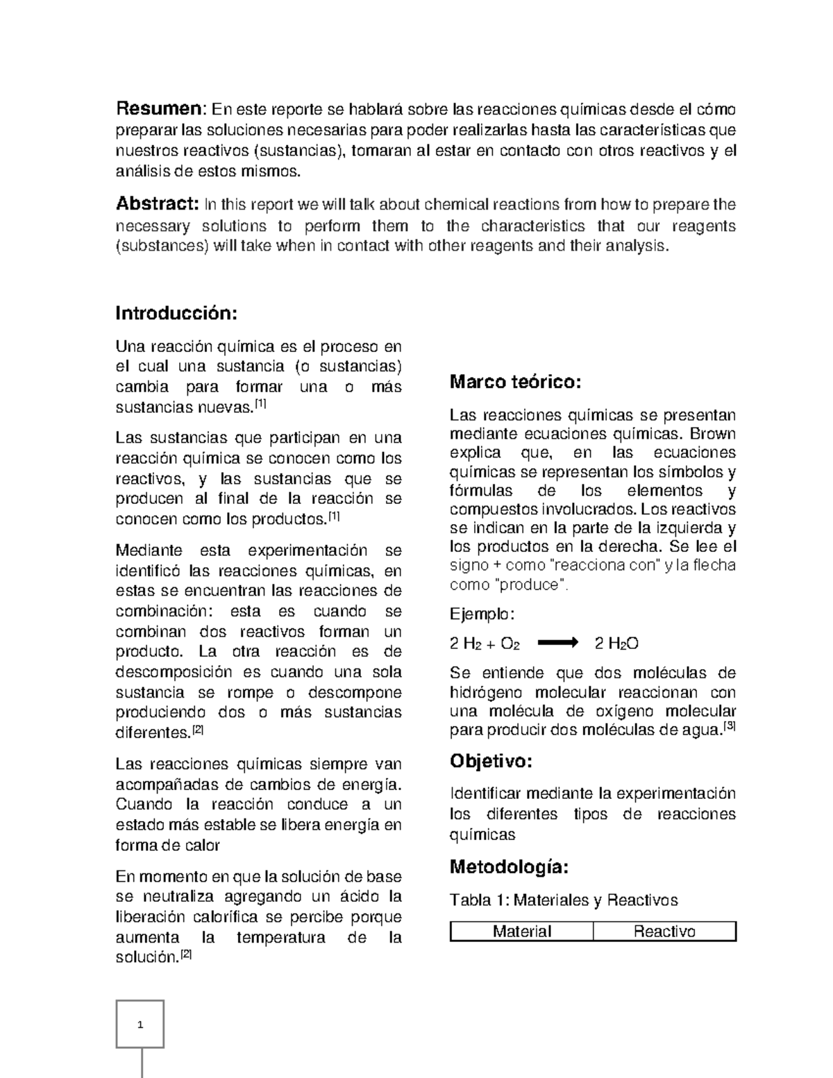Reacciones Quimicas - practicas de laboratorio de química - Warning: TT: undefined function: 32 ...