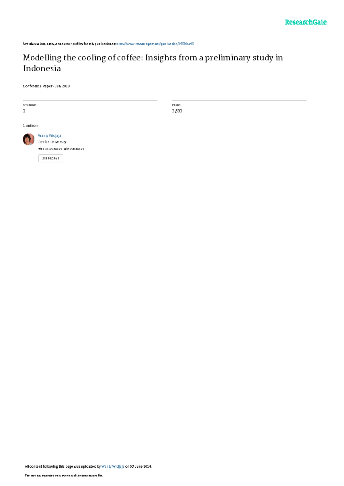 Wanty Widjaja 2010 Merga 33 Proceedingspp - See discussions, stats, and ...