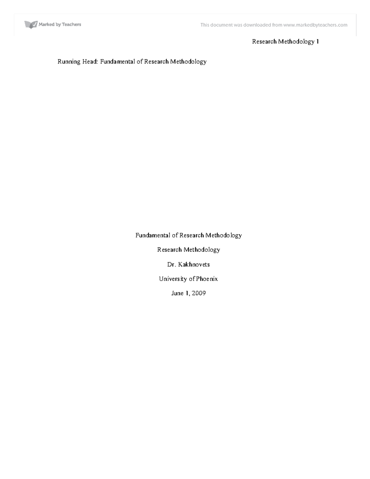 Research-methodology - - Studocu
