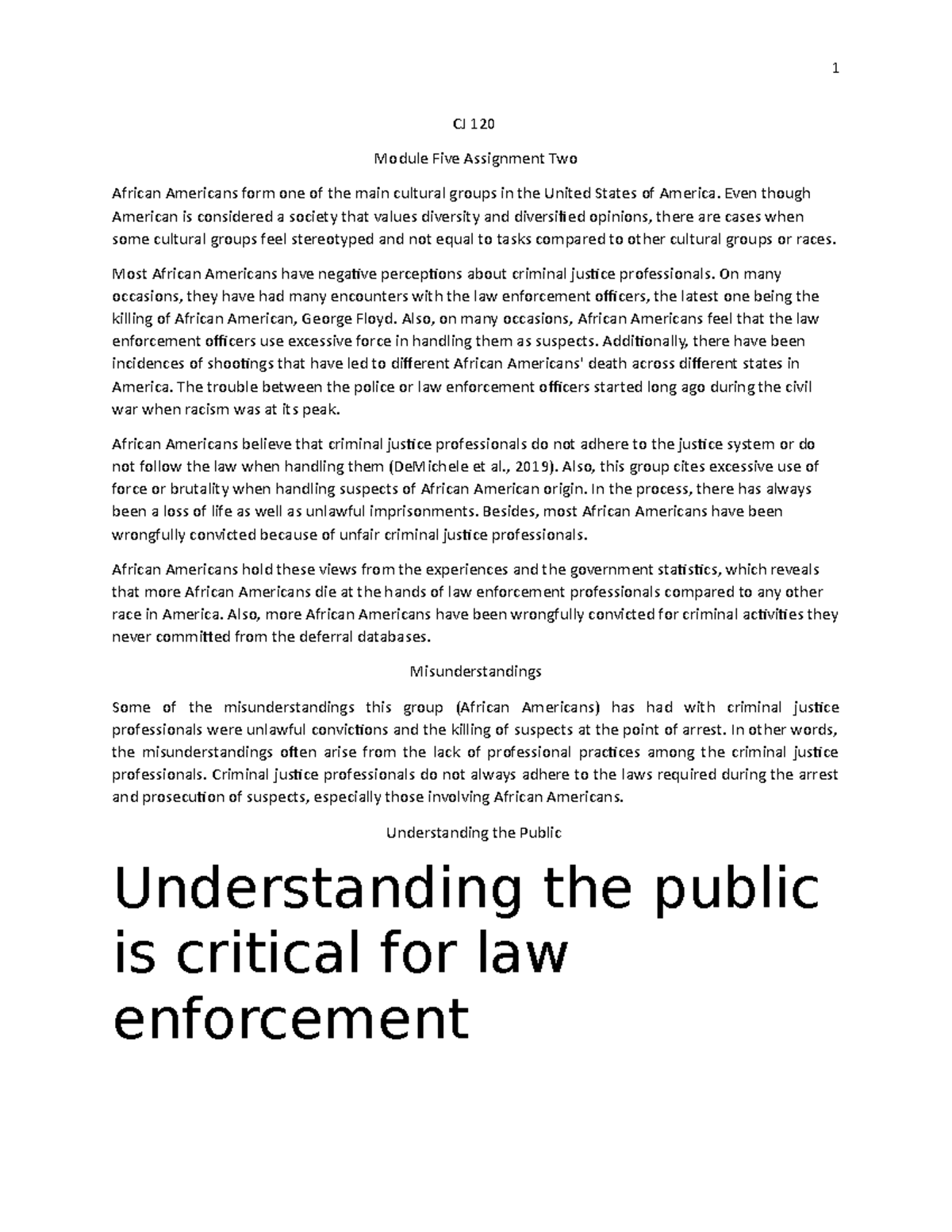 Pena Ruben CJ 120 Module Five Assignment Two - CJ 120 Module Five ...