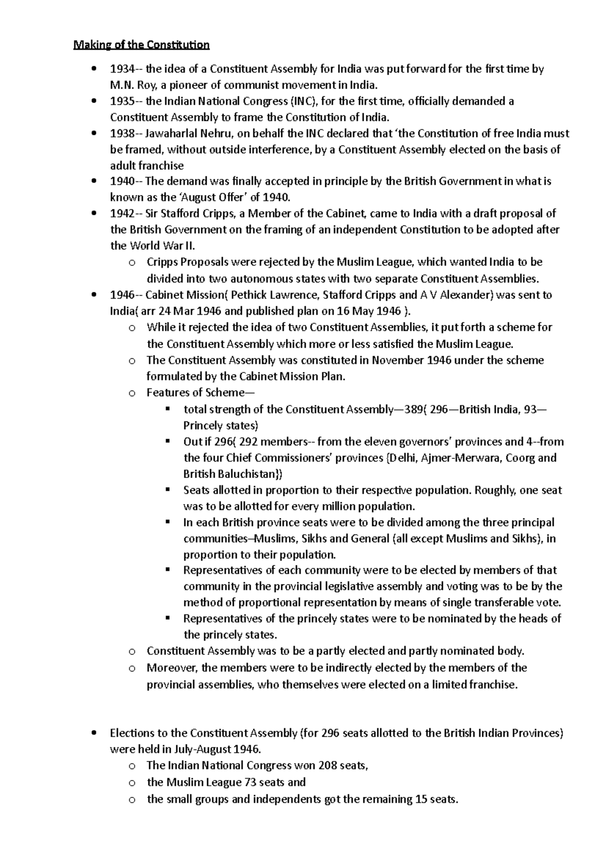 Making of Constitution - Making of the Constitution 1934- the idea of a ...