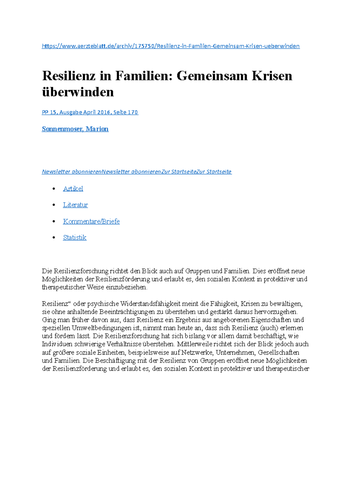 Froma-walsh-familienresilienz - - Studocu