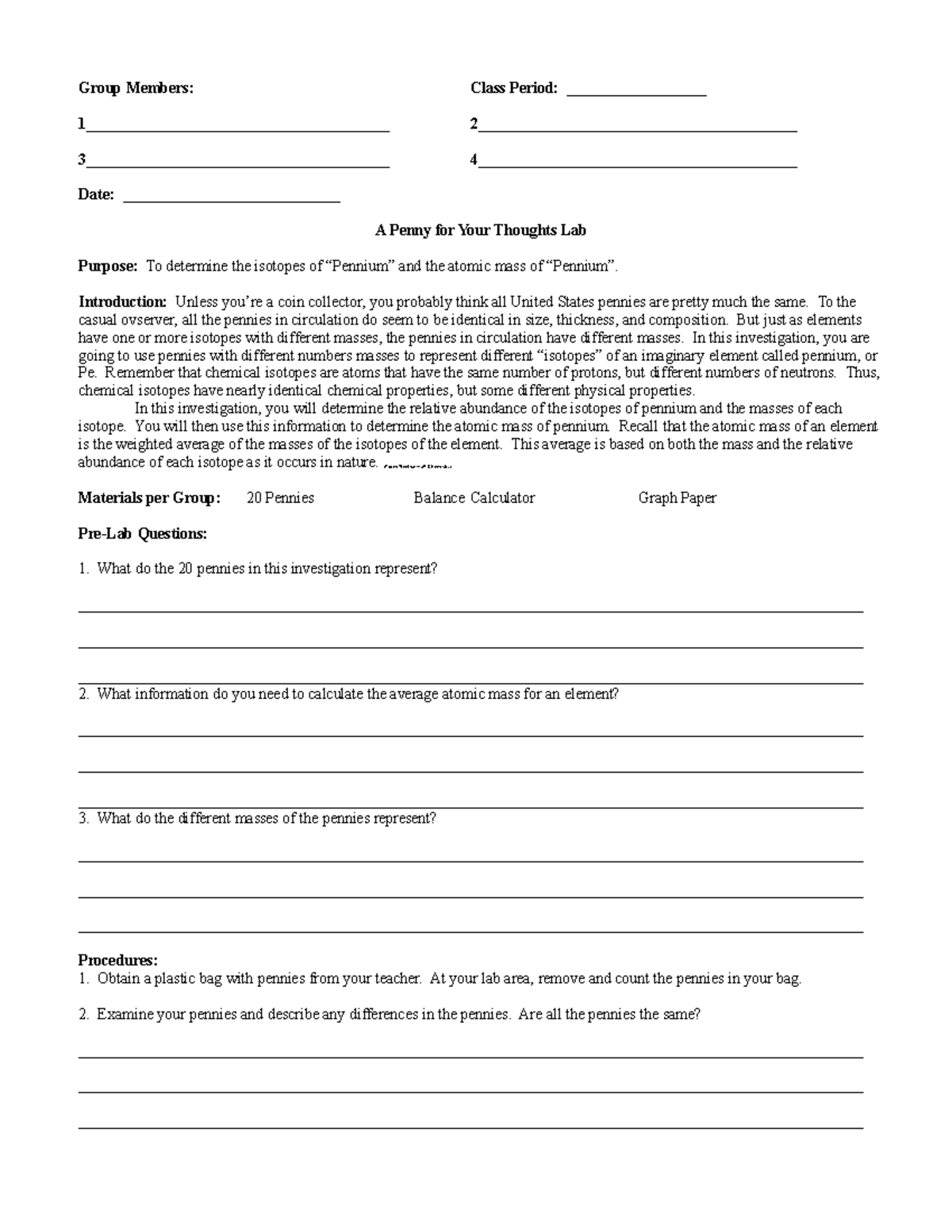 Pennium Lab - Yo what’s up jit - Group Members: Class Period ...