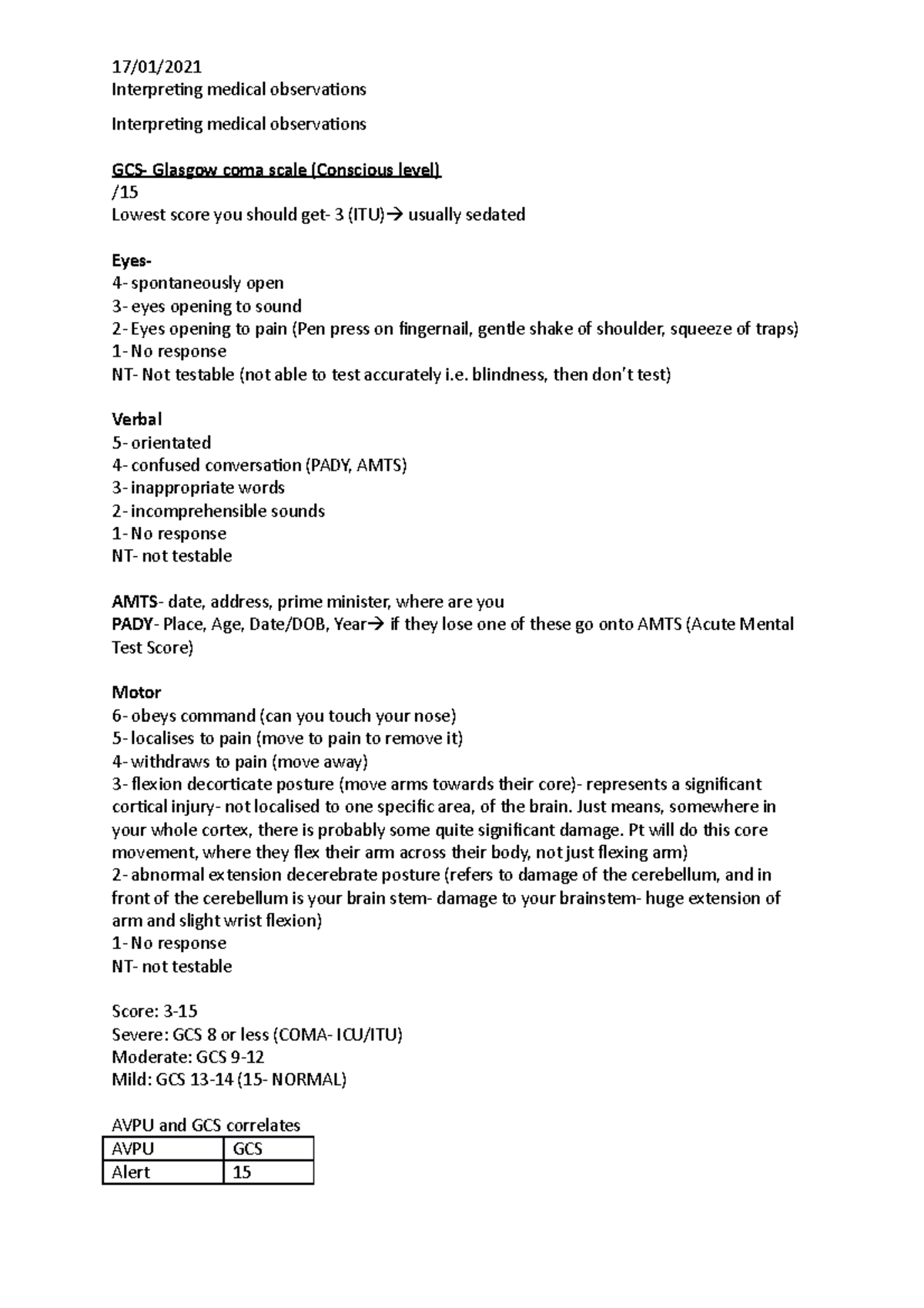 Interpreting medical observations - Interpreting medical observations ...
