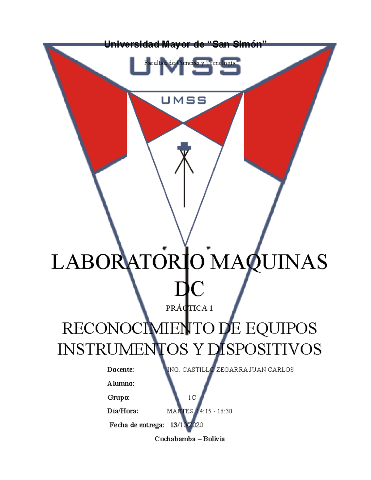 Practica 1 - informe laboratorio maquinas DC - Facultad de Ciencias y Tecnología LABORATORIO ...