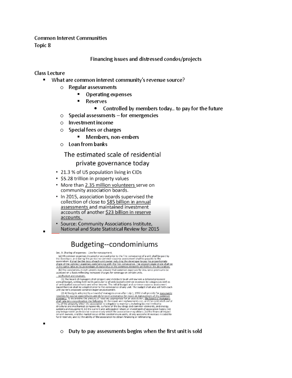 Common Interest Communities - JD 533- 7212021 - Common Interest ...