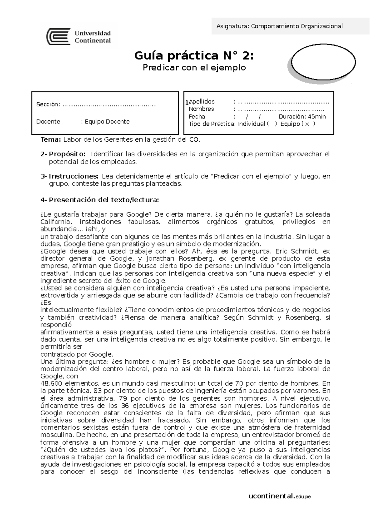 Guía práctica 2-Semana 3 clase presencial-Predicar con el ejemplo ...