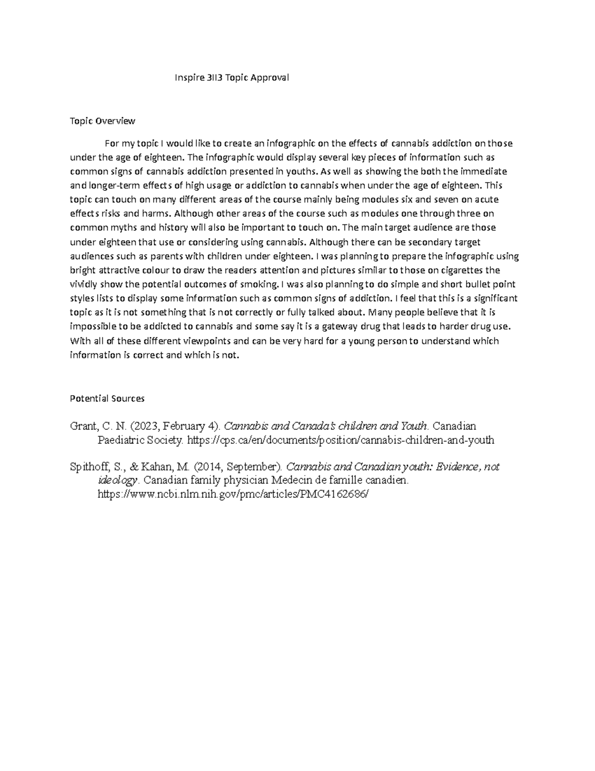 Ispire 3ii3 topic approval - Inspire 3II3 Topic Approval Topic Overview ...