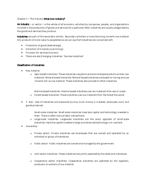 PM102 CH2 - Lectures - PM 102 – CH 2 INDUSTRIAL OPERATIONS SYSTEM ...