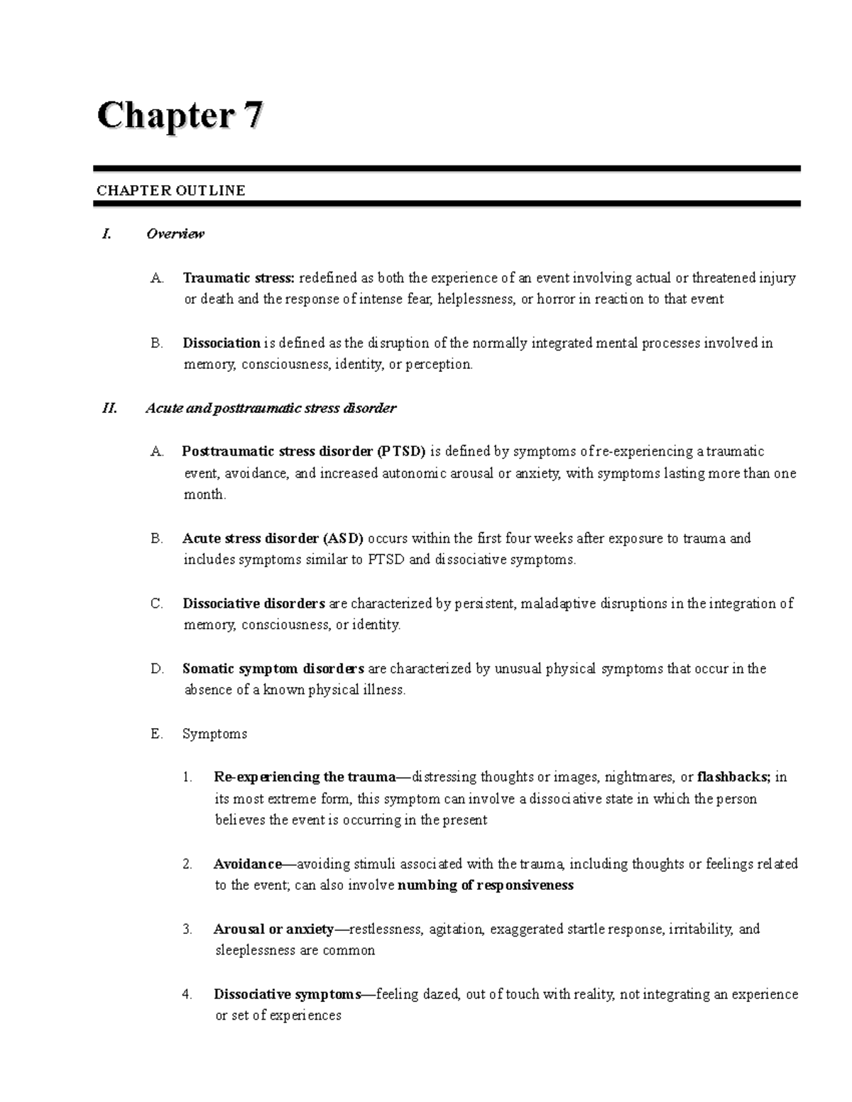 Chapter 7 Outline S21 - Chapter 7 Chapter 7 CHAPTER OUTLINE I. Overview ...